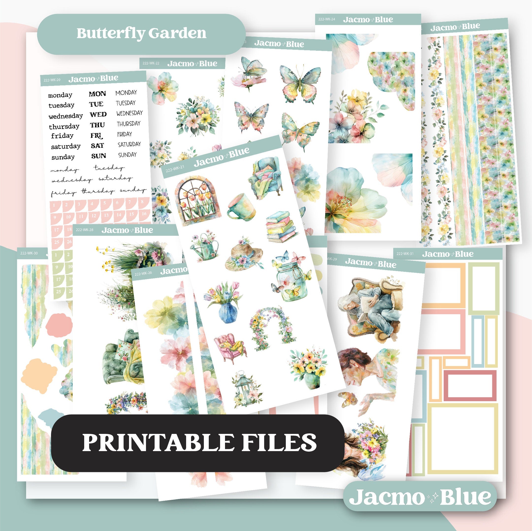 PRINTABLE Journaling Sticker Kit Bullet or Planner Stickers - Silhouet ...